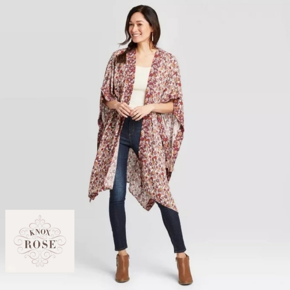 Knox Rose | Kimonos & Yukatas | Knox Rose Corset Tieback Floral Bohemian Kimono | Poshmark